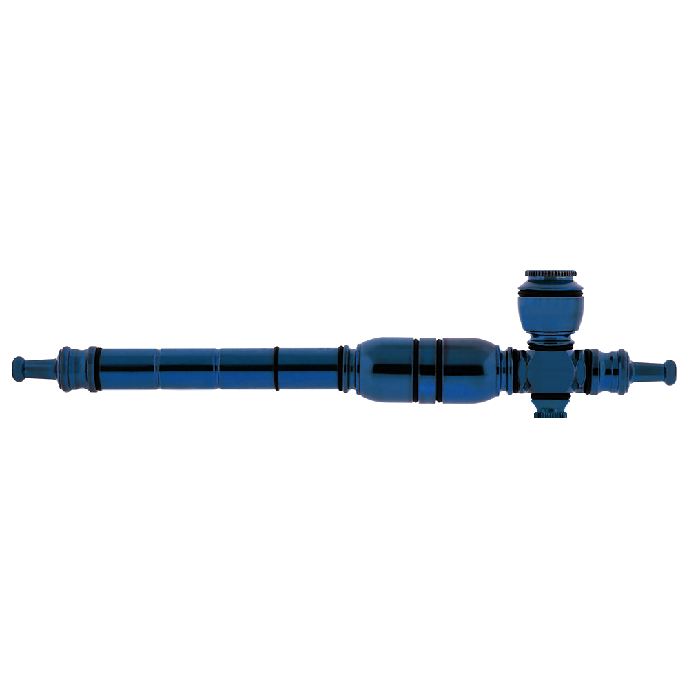 Modular Tobacco Smoking Pipe in Blue Brass Metal – Belair NY